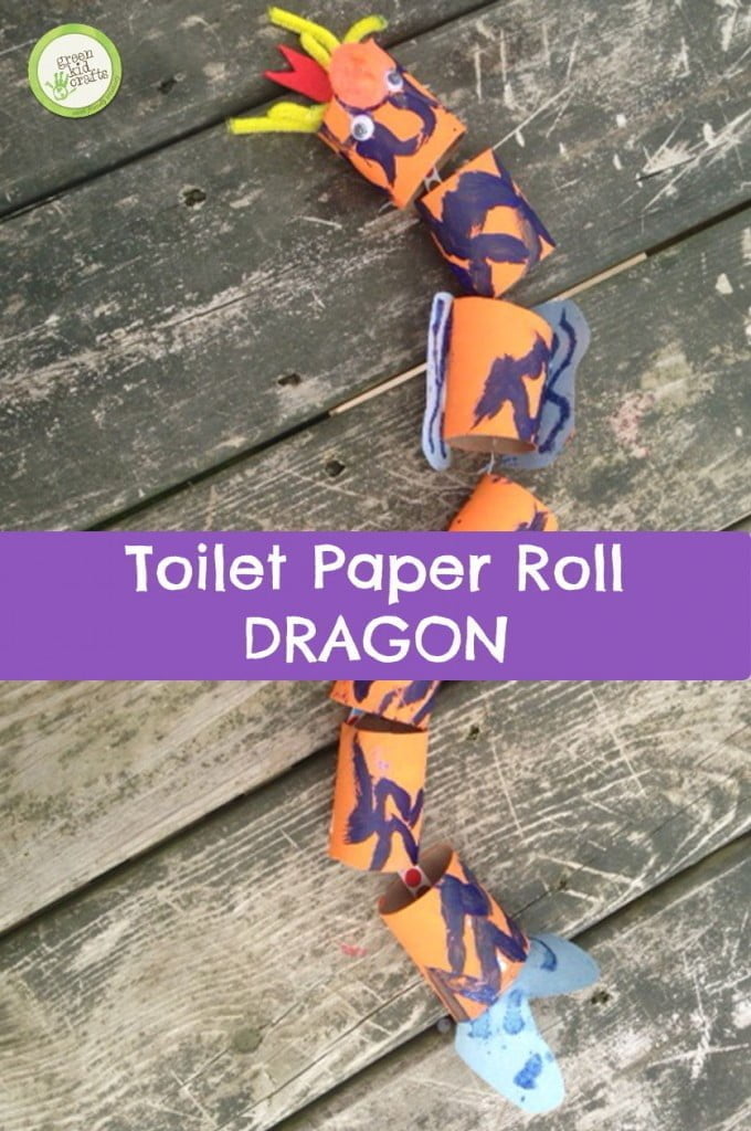 Toilet Paper Roll Dragon – Green Kid Crafts
