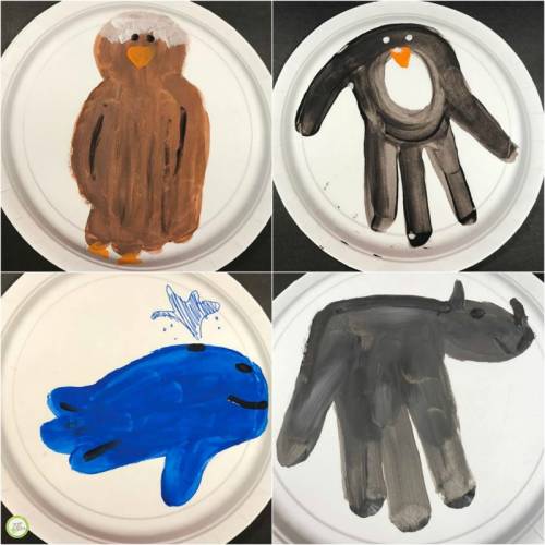 Endangered Animal Handprint Crafts – Green Kid Crafts