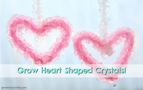 Valentine’s Day Crystal Growing Heart Science – Green Kid Crafts