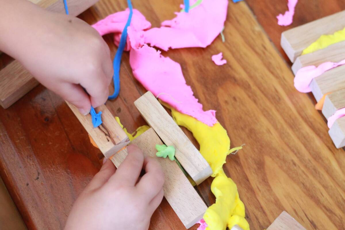 Clay and Wood Block Structures – Green Kid Crafts