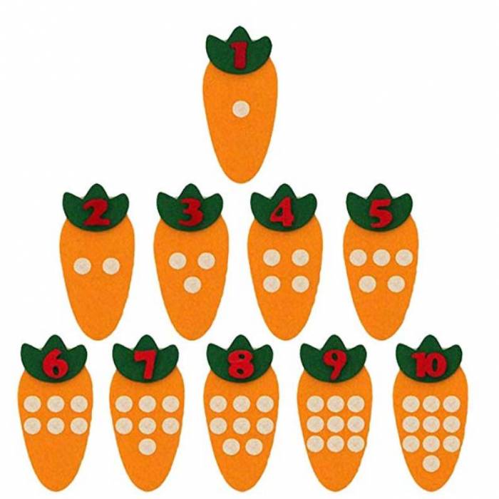 Felt Carrot Counting Kit – Green Kid Crafts